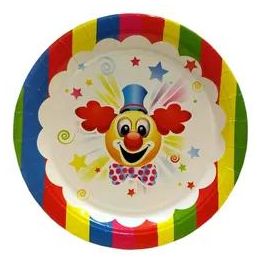 Pappteller Clown A (8er Pack, 23cm)