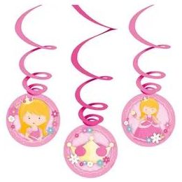 Amscan Deko Spiralen - Prinzessin (6er Pack, 80cm)