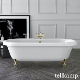 Tellkamp Antiqua freistehende Oval-Badewanne, 0100-062-00-01-C/ME,