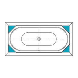 Kaldewei F&uuml;llst&uuml;cke f&uuml;r achteckige Whirlwannen, 550000100000,