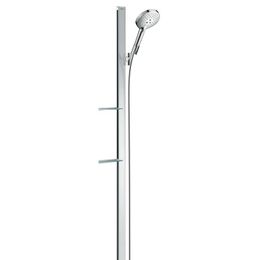 Hansgrohe Raindance Select S Brausegarnitur mit Stange und Ablage, 3 Strahlarten, 27646000,