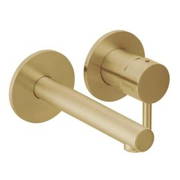 Herzbach Design iX PVD Waschtischarmatur, Wandmontage, 21.139756.1.41,