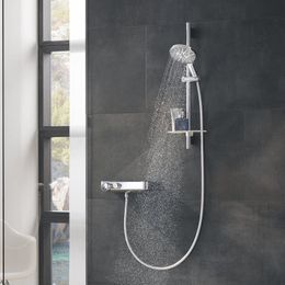 Grohe Rainshower SmartActive Brausegarnitur mit Stange und Ablage, 3 Strahlarten, 26591000,