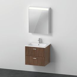 Duravit ME by Starck Waschtisch mit XBase Unterschrank, mit Spiegelschrank, XB0075L21210000,