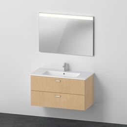 Duravit ME by Starck Waschtisch mit XBase Schrank, mit Spiegel, XB0072030300000,