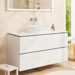 Hansgrohe LivaFine Schrank mit Waschtisch B: 118 T: 55 cm, 2 Ausz&uuml;ge, 60166450+54394700+54277700,