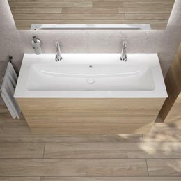 Duravit ME by Starck Doppelwaschtisch, evineo ineo5 evo Unterschrank B: 121 cm, 2 Ausz&uuml;ge, mit Griffmulde,, 2361120024+BE0716OA,