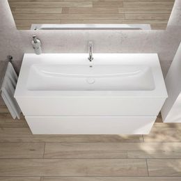 Duravit ME by Starck Waschtisch, evineo ineo5 evo Unterschrank B: 121 cm, 2 Ausz&uuml;ge, mit Griffmulde,, 23611200001+BE0716WM,