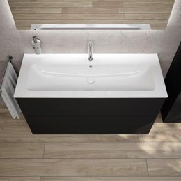 Duravit ME by Starck Waschtisch, evineo ineo5 evo Unterschrank B: 121 cm, 2 Ausz&uuml;ge, mit Griffmulde,, 2361120000+BE0716BM,