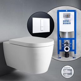 Duravit ME by Starck Komplett-SET Wand-WC mit neeos Vorwandelement,, 45290900A1+16791WH#SET,