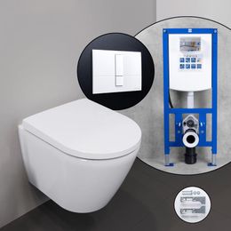 Duravit D-Neo Compact Komplett-SET Wand-WC mit neeos Vorwandelement,, 2588092000+16791WH#SET,