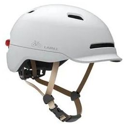 Livall C20 Fahrradhelm mit Bremslicht - weiss - 57-61cm