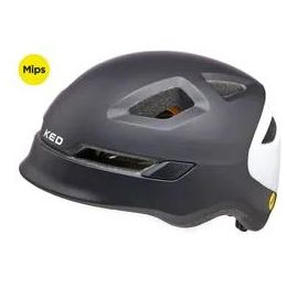 Ked POP Mips Kinder-Fahrradhelm - Black/ White - 52-56