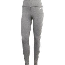 Adidas Train Essentials 3-Streifen Tights Damen - grau - Gr. S - Polyester/Elastan