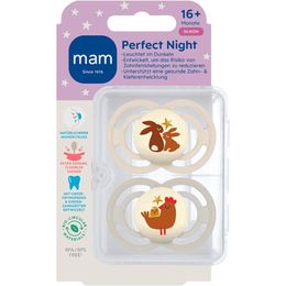 MAM Schnuller Perfect Night Silikon, creme/nude, 16+ Monate