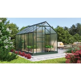 Vitavia Comfort Edition Comet 6200 HKP4mm, smaragd inkl. Fundamentrahmen, automatischem Fenster&ouml;ffner und Regenfallrohr-Set