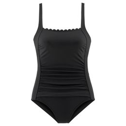 Lascana Badeanzug 'Camilla' Damen Gr&ouml;&szlig;e L schwarz / wei&szlig;