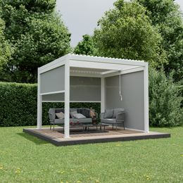 XIMAX Pergola 'Shade' Aluminium wei&szlig; 3 x 3 m manuell inklusive 3 x Seitenmarkise 3 m manuell