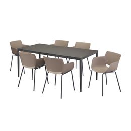 toom Gartenstuhl 'Silvie' walnussfarben 58 x 80 x 58 cm