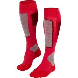 Falke Sk 4 Socken Damen - rot - Gr. 41-42 - Polypropylen/Merinowolle/Polyacryl