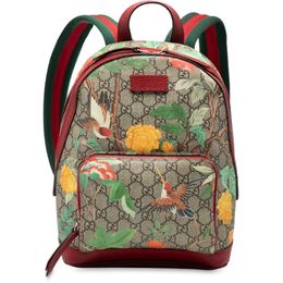 Gucci Rucks&auml;cke - Small GG Supreme Tian Backpack - Gr. unisize - in Braun - f&uuml;r Damen
