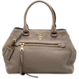 Prada Hobo Bags - Vitello Phenix Open Convertible Tote - Gr. unisize - in Braun - f&uuml;r Damen