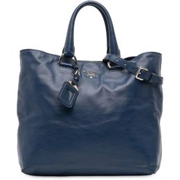 Prada Hobo Bags - Soft Calf Open Convertible Tote - Gr. unisize - in Blau - f&uuml;r Damen