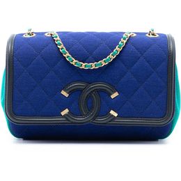Chanel Hobo Bags - Small Jersey CC Filigree Flap - Gr. unisize - in Blau - f&uuml;r Damen