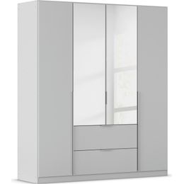 Dreht&uuml;renschrank OTTO HOME "Kleiderschrank Schrank Garderobe AGORDO mit Dekor- oder Hochglanzfront", grau (seidengrau), B:181cm H:210cm T:54cm, Holzwerkstoff, Schr&auml;nke, Dreht&uuml;renschrank, mit Au&szlig;enschubk&auml;sten, in 7 Breiten und 2 H&ouml;hen MADE IN GERMANY