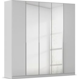 Dreht&uuml;renschrank OTTO HOME "Kleiderschrank Kleiderschr&auml;nke Schrank Garderobe AGORDO mit Glasfront", grau (seidengrau, glas seidengrau), B:226cm H:229cm T:54cm, Holzwerkstoff, Schr&auml;nke, Dreht&uuml;renschrank, durchdachte Innenausstattung, in 7 Breiten und 2 H&ouml;hen MADE IN GERMANY