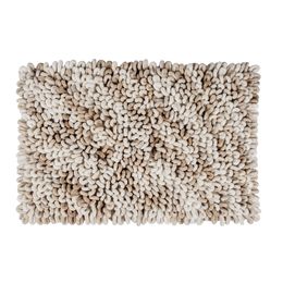 Badematte Wenko "Lerici", beige braun meliert, H:60mm, Materialmix, Badematten, Badematte, fusselfreier Badteppich, 3D-Struktur, hohe Feuchtigkeitsaufnahme