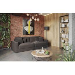 Big-Sofa Home Affaire "Innovid", grau (fango), B:264cm H:87cm T:108cm, 100% Polyester, Sofas, Big-Sofa, Modernes Modul-Polsterprogramm