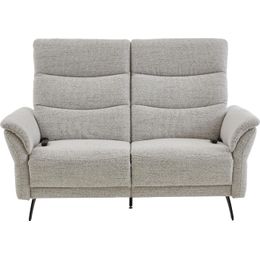 2-Sitzer Home Affaire "Aventis Sofa mit motorischer Relaxfunktion, Breite 161 cm", silber, B:161cm H:108cm T:96cm, 76% Polyacryl, 24% Polyester, Sofas, inkl. ergonomische Lehne, echter R&uuml;cken & saugroboterfreundliche Kufen