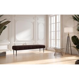 3-Sitzer Home Affaire "Amber", braun (chocco), B:159cm H:52cm T:54cm, 100% Polyester, Sofas, mit Knopfheftung,in verschieden Stoffarten