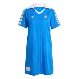 adidas Performance Sportkleid 'Real Madrid Terrace Icons' Damen Gr&ouml;&szlig;e XL azur / curry / mint / wei&szlig;