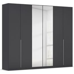 Dreht&uuml;renschrank OTTO HOME "Kleiderschrank Schrank Garderobe AGORDO mit Dekor- oder Hochglanzfront", grau (graumetallic), B:271cm H:229cm T:54cm, Holzwerkstoff, Schr&auml;nke, Dreht&uuml;renschrank, durchdachte Innenausstattung, in 7 Breiten und 2 H&ouml;hen MADE IN GERMANY, Topseller
