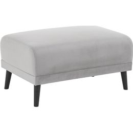 Polsterhocker Home Affaire "Asra", grau, B:86cm H:45cm T:60cm, 100% Polyester, Hocker, Polsterhocker, passend zur Polsterserie "Asra", Federkern