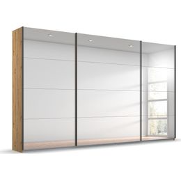 Schwebet&uuml;renschrank Rauch "Kleiderschrank Schrank Garderobe W&auml;scheschrank Ankleide ORACLE", braun (eiche artisan), B:315cm H:210cm T:62cm, Holzwerkstoff, Schr&auml;nke, Schwebet&uuml;renschrank, inkl. Schubladen-Einsatz und extra Einlegeb&ouml;den MADE IN GERMANY