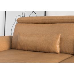 Sofakissen Home Affaire "Fjord", braun (cognac), B:65cm H:25cm T:10cm, 100% Polyester, Polsterauflagen, Sofakissen
