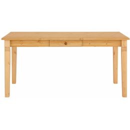 Esstisch Home Affaire "Danuta", beige (natur ge&ouml;lt), B:160cm H:75cm T:90cm, Tische, Esstisch, wahlweise mit Schublade, aus massiver Kiefer, FSC-zertifiziert