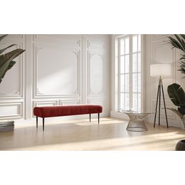 2,5-Sitzer Home Affaire "Amber", rot (bordeaux), B:139cm H:52cm T:54cm, 100% Polyester, Sofas, mit Knopfheftung,in verschieden Stoffarten