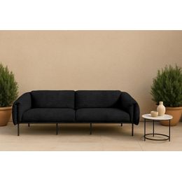 3-Sitzer Home Affaire "Lumi", grau (davy grau), B:226cm H:73cm T:96cm, 100% Olefin, Sofas, Outdoor Gartensofa, wetterfeste Materialien, Breite 228 cm
