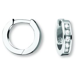 Paar Creolen ONE ELEMENT "Zirkonia Ohrringe Creolen aus 925 Silber", silber, Ohrringe, Damen, Damen,mit Zirkonia, Silber 925 (Sterlingsilber), Dezente Symbolik &ndash; stilvoller Begleiter f&uuml;r jeden Anlass