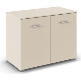 Kommode Rauch "Gamma", beige (champagner), B:80cm H:61cm T:42cm, Holzwerkstoff, Sideboards, Kommode, mit 2 T&uuml;ren, verstellbaren B&ouml;den und viel Stauraum MADE IN GERMANY