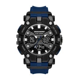 Chronograph Skechers "BONHILL", schwarz, blau, Armbanduhren, Herren, Chronograph, Quarzuhr, Armbanduhr, Herrenuhr, digital, analog, Tag, Wochentag
