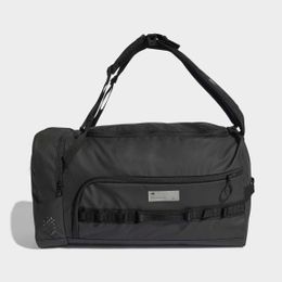 Sporttasche adidas Performance "HYBRID DUFFEL", schwarz, reflective silber, Obermaterial: 100% Polyurethan, Taschen Sporttasche, f&uuml;r Erwachsene, aus Polyurethan, mit Griffen und Quertragegurt