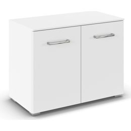 Kommode Rauch "Gamma", alpinwei&szlig;, B:80cm H:61cm T:42cm, Holzwerkstoff, Sideboards, Kommode, mit 2 T&uuml;ren, verstellbaren B&ouml;den und viel Stauraum MADE IN GERMANY