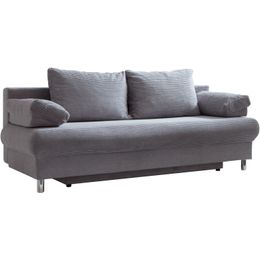 Schlafsofa Home Affaire "Como", beige, B:196cm H:43cm T:53cm, 92% Polyester, 8% Nylon, Sofas, Schlafsofa, 2-Sitzer, Federkern, Breite 196 cm, inkl. R&uuml;cken.-und Armlehnenkissen