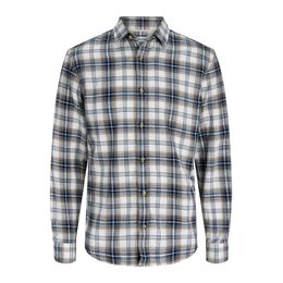 Jack & Jones Jack & Jones Hemd 'JJEDOVER' Herren Gr&ouml;&szlig;e XXL hellblau / dunkelblau / braun / wei&szlig;