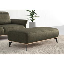 Polsterhocker Home Affaire "Fjord", gr&uuml;n (khaki), B:132cm H:45cm T:70cm, 100% Polyester, Hocker, Polsterhocker, Mit einem Holzrahmen in Buche massiv eichefarbig, mit F&uuml;&szlig;en 15 cm hoch